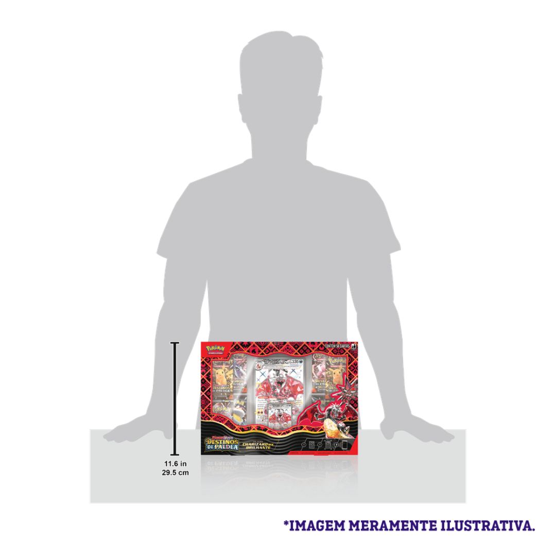 Box Kit Pokémon Destinos Paldea Charizard Ex Card